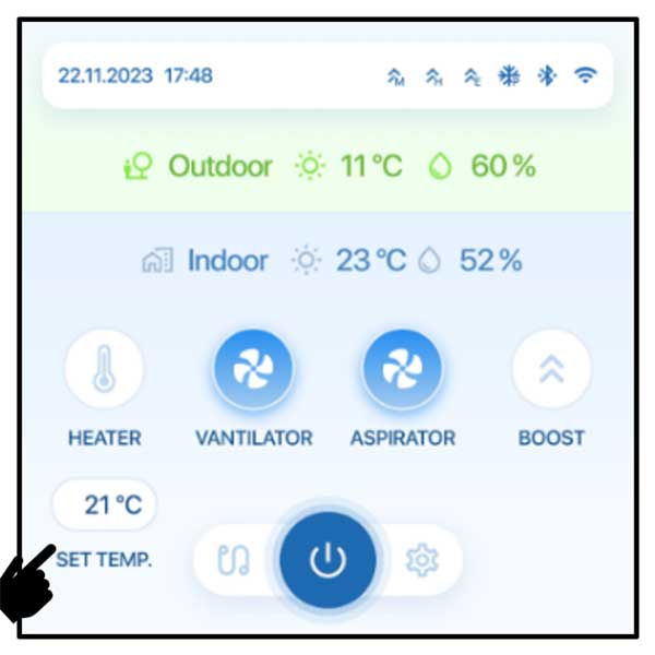 BSK NOTUS hővisszanyerős szellőztető gép- Ventilatorbolt.hu